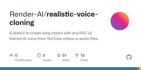 Realistic Voice Cloning AICoverGen Colab Ipynb At Main Render AI Realistic Voice Cloning GitHub
