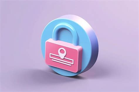 3d Rendering Access Password Icon Premium Ai Generated Image