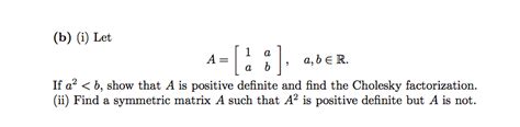 Solved A B I Let 1 B B If A Chegg Com