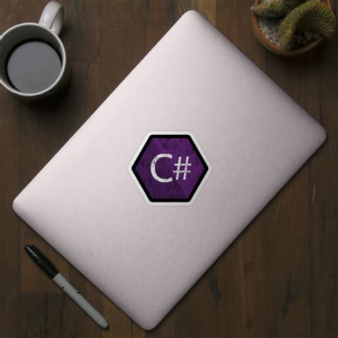 Vintage C C Sharp Programmer C Sharp Logo Sticker TeePublic