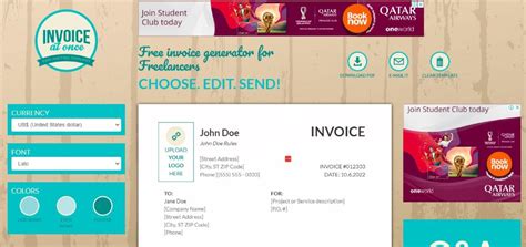 Websites To Create Invoices Online For Free Without Signing Up