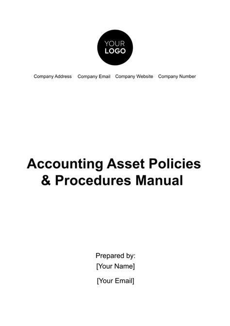 Free Accounting Asset Policies And Procedures Manual Template To Edit Online