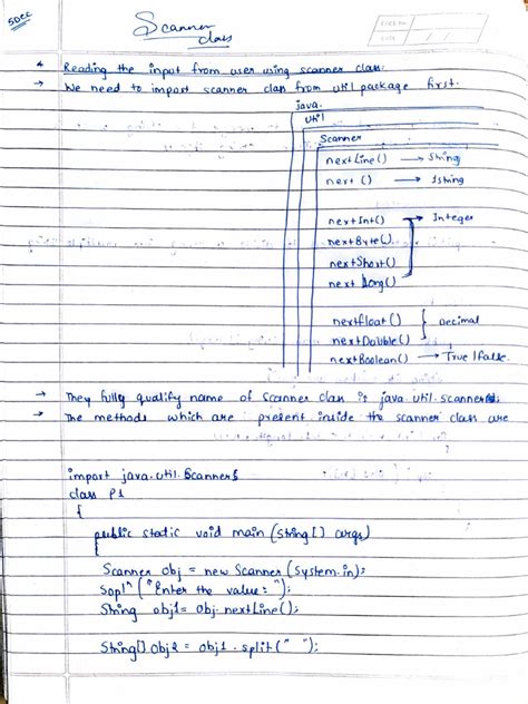 Scanner Class Pdf