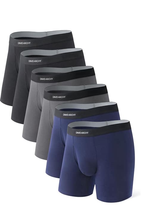 David Archy Mens Underwear Cotton Moisture Wicking Comfortable Soft And