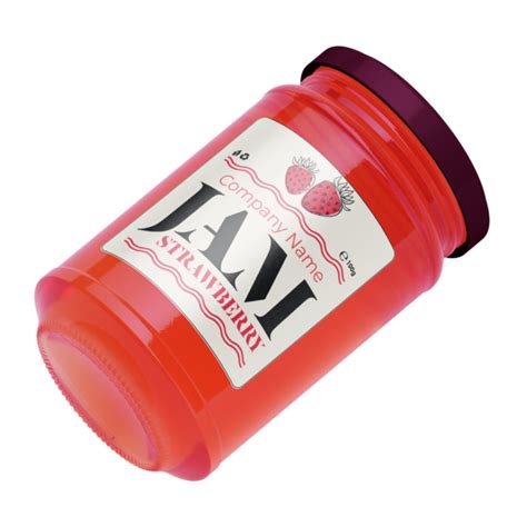 Custom Strawberry Jam Labels 50x50mm Labels Online