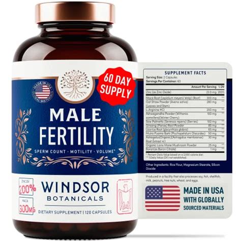 Male Fertility Supplement With Maca Root Mens Health Conception