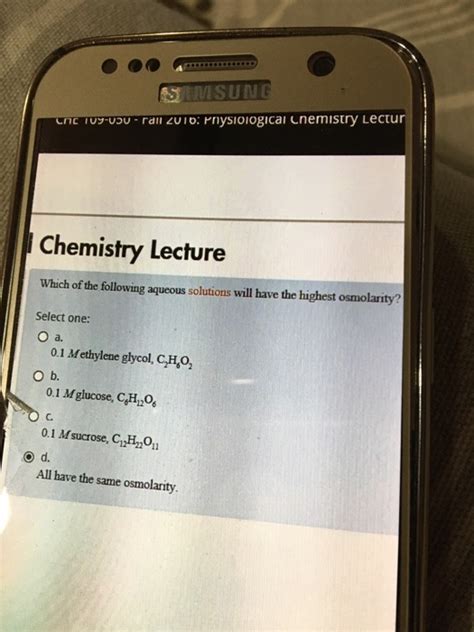 Solved Which Of The Following Aqueous Solutions Will Have