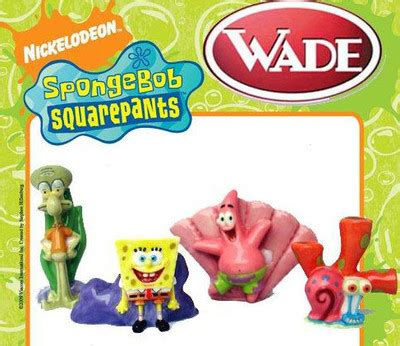 Wade Spongebob Coloured Whimsies Pack Of 4 Figures 464331489