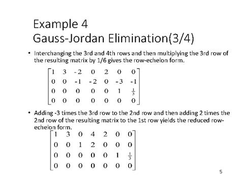 Lecture Gauss Jordan Method Homogeneous Linear System