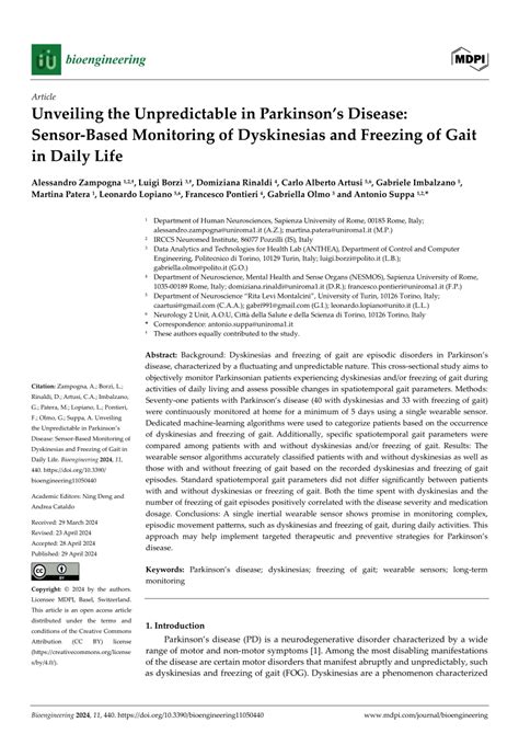 Pdf Unveiling The Unpredictable In Parkinsons Disease Sensor Based Monitoring Of Dyskinesias
