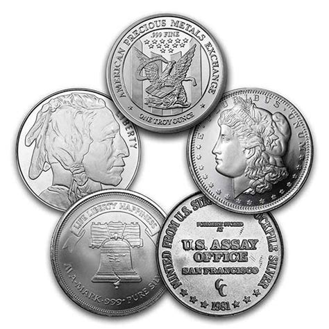 1 Oz Silver Round Design Varies Ira Eligible Atlas Bullion