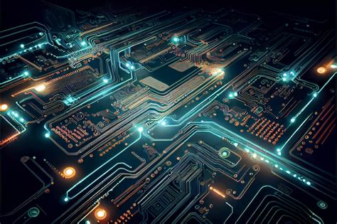 Premium Photo Abstract Electronic Circuit Board Background Ai