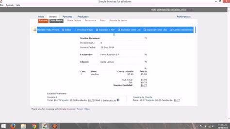 Tutorial Simple Invoice Youtube