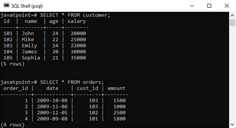 SQL EXCEPT子句 极客笔记
