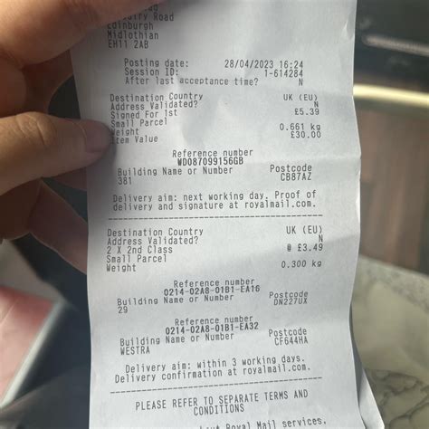 Shipping Receipt Depop