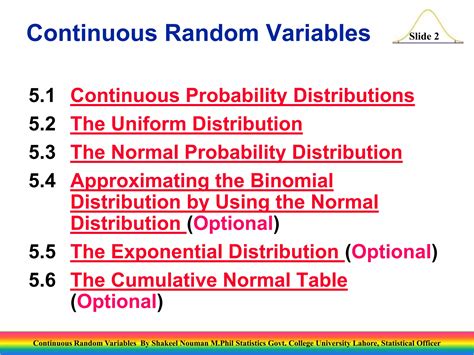 Continous Random Variable Pptx