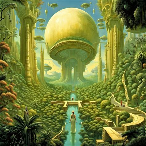Ai Art Dreamup Creation Science Fiction Utopia By Lowbudgetforlife On