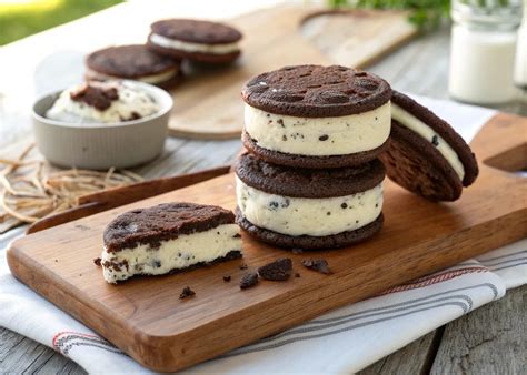 Oreo Ice Cream Sandwich Quick Creamy Delicious