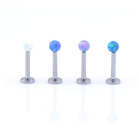 Titanium Opal Labret Bar Vault 101 Limited Free Uk Delivery