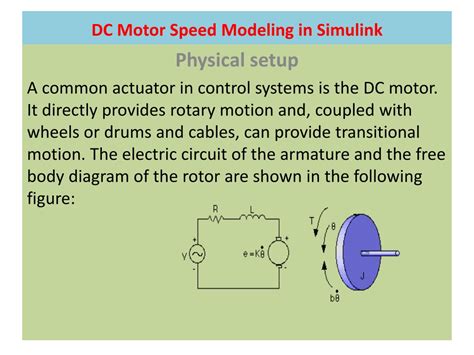 Ppt Dc Motor Speed Modeling In Simulink Powerpoint Presentation Free