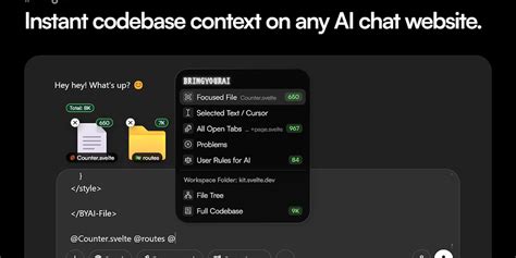 Bringyourai Connect Vscode To Chatgpt Instant Codebase Context On Any Ai Chat Website