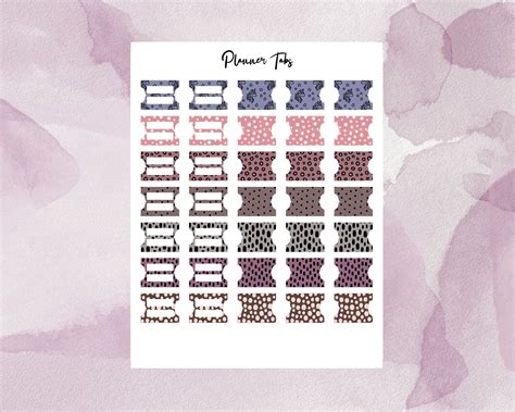 Planner Tab Printable Folder Tab Fold Over Tabs Binder Tabs In Neutral Tones Etsy