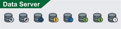 Premium Vector Data Server Vector Icons Pack