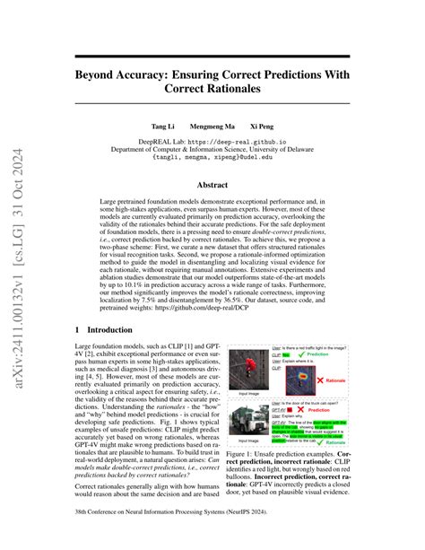 Pdf Beyond Accuracy Ensuring Correct Predictions With Correct Rationales