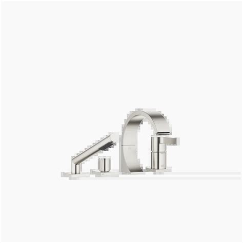 Cyo Brushed Platinum Bath Shower Set For Bath Rim Or Tile Edge Installation