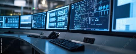 High Tech Control Room Monitoring Methane Gas Levels And Biogas Production With A Leak Alarm