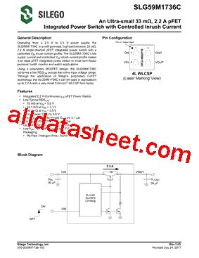 SLG M CTR Datasheet PDF Dialog Semiconductor