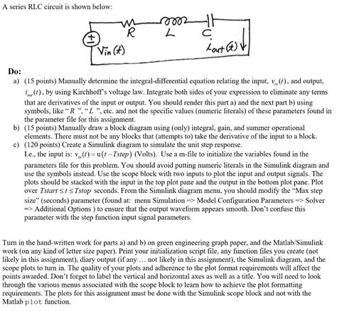 Solved A Series RLC Circuit Is Shown Below Do A Chegg