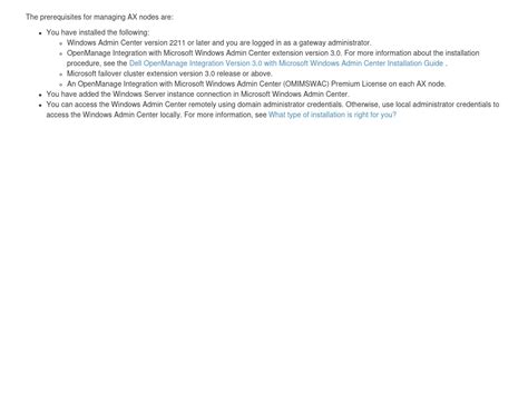 prerequisites for managing ax nodes windows server 2025 deployment and operations guide with