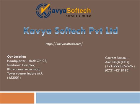 Ppt Kavya Softech Pvt Ltd Ios Internship Powerpoint Presentation