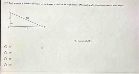 Solved 7 Use A Graphing Or Scientific Calculator Set For Degrees To