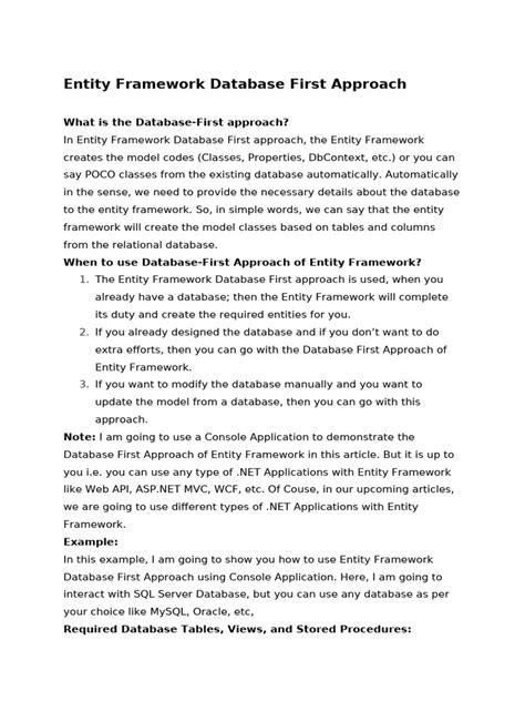 2 Entity Framework Database First Approach Pdf Entity Framework