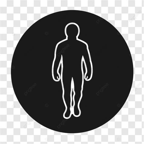 검은 원의 중심에 인간이 서 있다 벡터 흰색 배경에 인체 원의 단순한 검은색 아이콘 그림자 없음 작은 프레임 중앙 Png 일러스트 및 벡터 에 대한 무료 다운로드