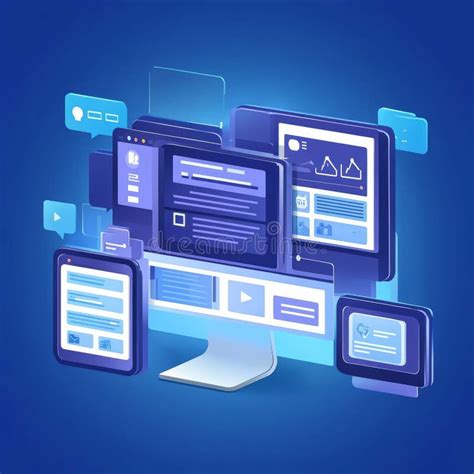 A Modern Digital Workspace With Various Devices Displaying Data And