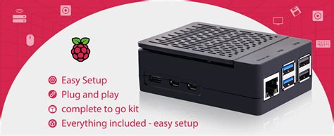 Geeekpi Starter Kit For Raspberry Pi 5 4gb With Raspberry Pi 5 And Active Cooler Case 64gb Card