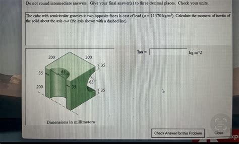 solved do not round intermediate answers give your final