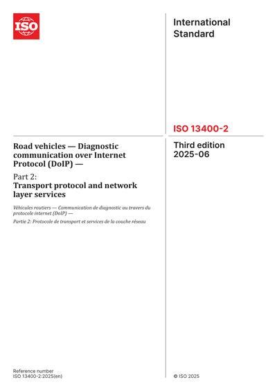 Iso 13400 2 2025 Road Vehicles Diagnostic Communication Over Internet Protocol Doip Part