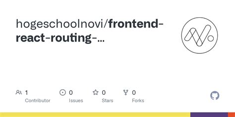 Github Hogeschoolnovifrontend React Routing Tandartspraktijk