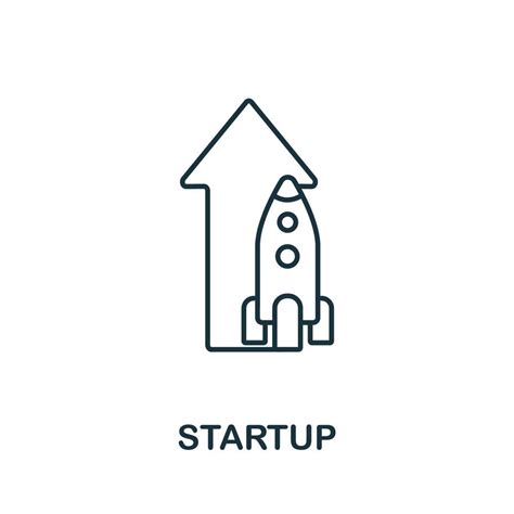Startup Icon Creative Simple Symbol From Fintech Collection Line Startup Icon For Templates