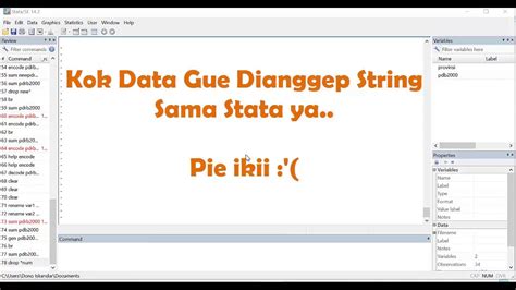 Cara Mengubah String Variable Menjadi Numerik Di Stata Youtube