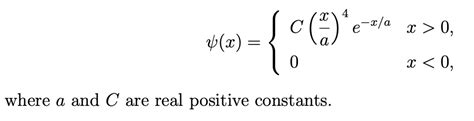 solved a bound particle of mass m is described by the wave function