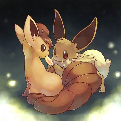 Eevee And Vulpix Pokemon Drawn By Fuchsia Danbooru