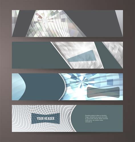Premium Vector Design Element Web Site Header Horizontal Banner