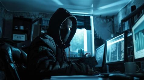 Premium Ai Image A Hacker Selling Credit Card Numbers Online Basement Room Illegal Cyber