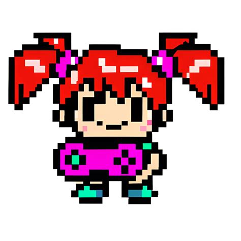 Ilustración De Dibujos Animados De Personaje De Videojuego Femenino De
