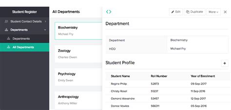 detail view layouts for list report zoho creator help